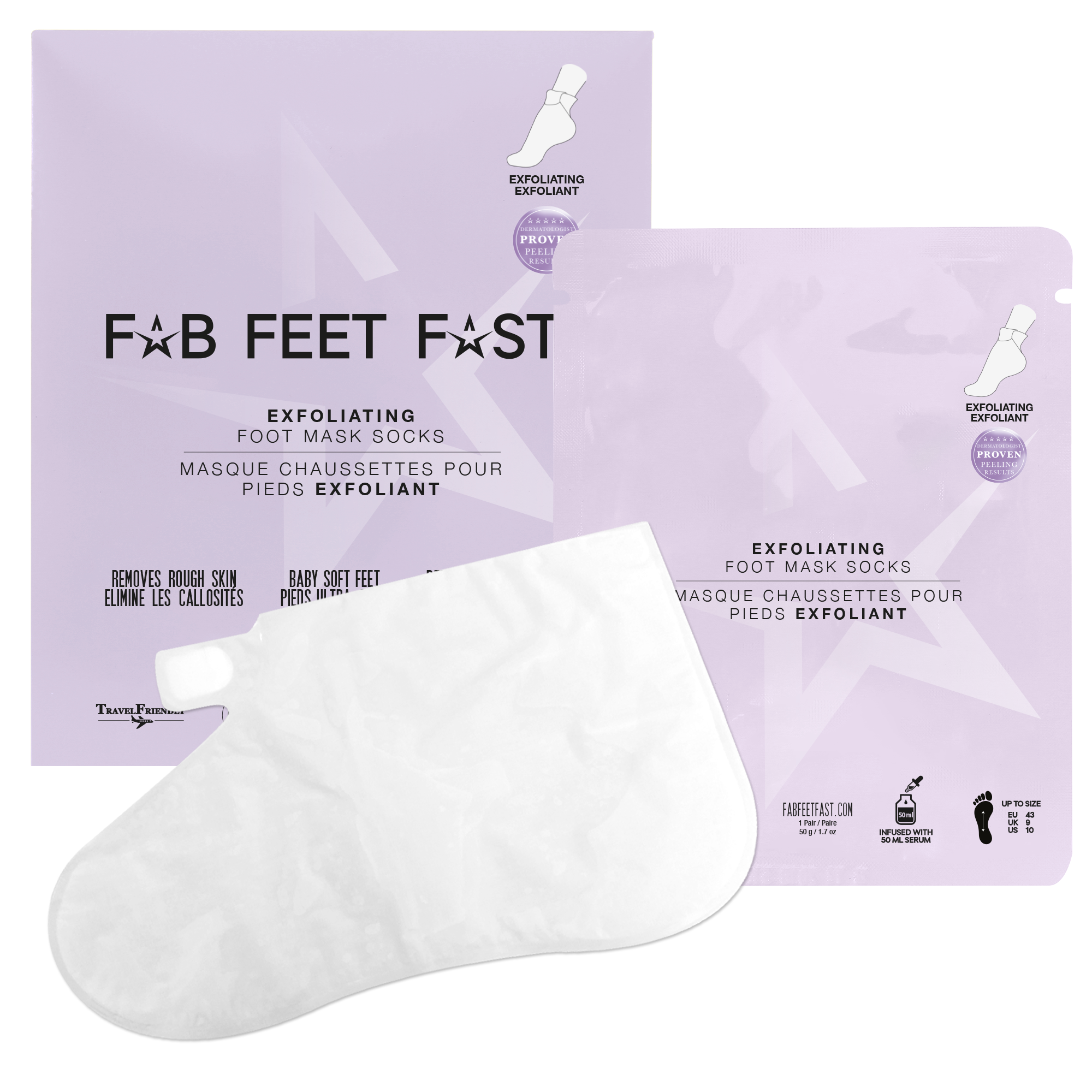 Fab Fast Exfoliating foot mask S-M – STARSKIN